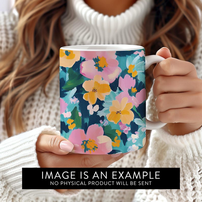 Bright Abstract Floral Seamless Pattern, Bold Colorful Flower Digital ...