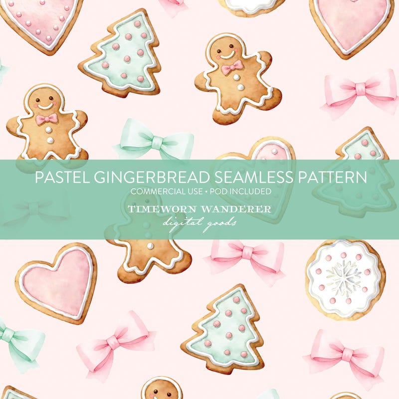 Pastel Gingerbread Pdf - Etsy