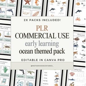 50 Page Ocean Themed Early Learning Pack | PLR Commercial Use Rights - Etsy