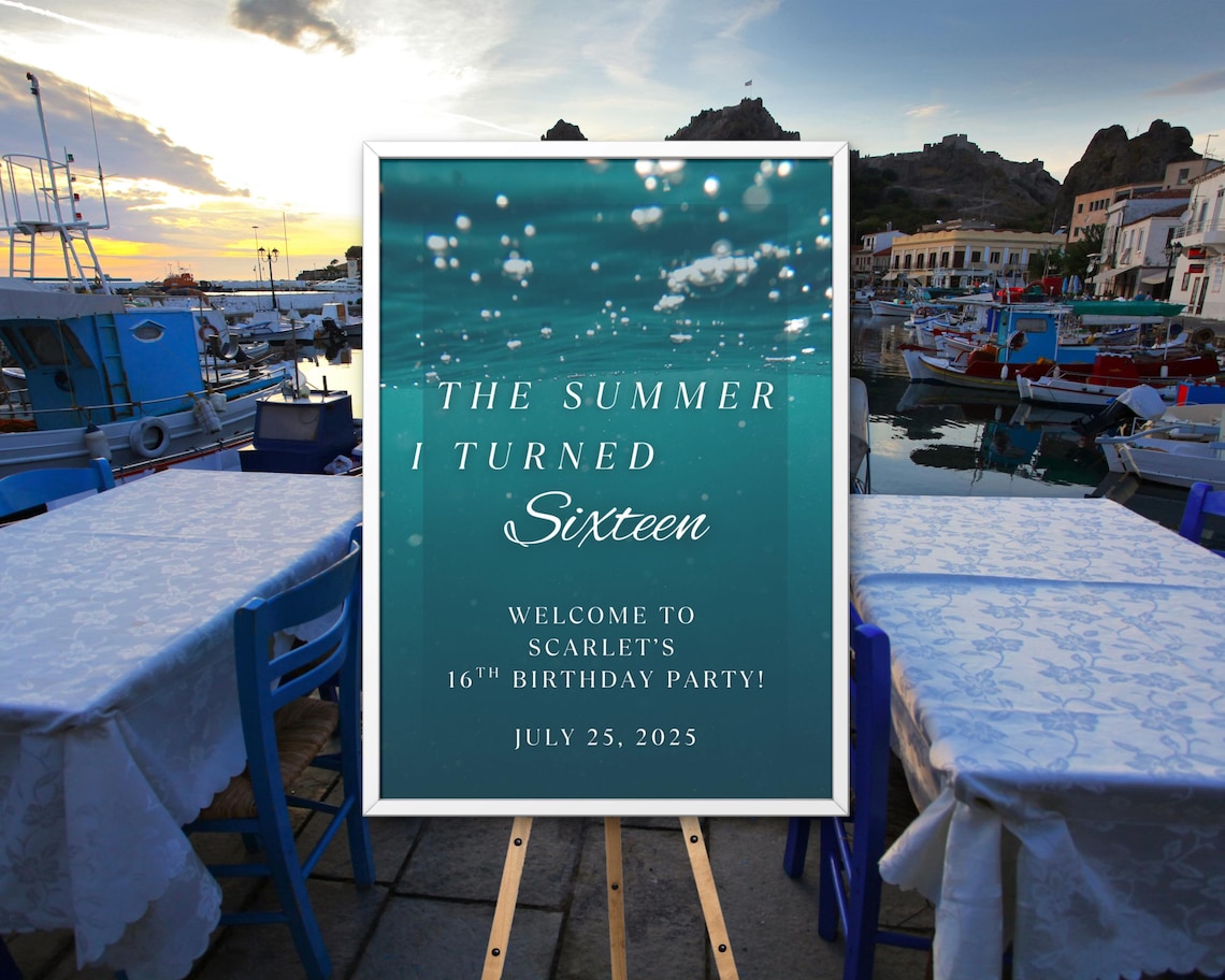 The Summer I Turned Pretty - Birthday Sign Template - Includes Two ...