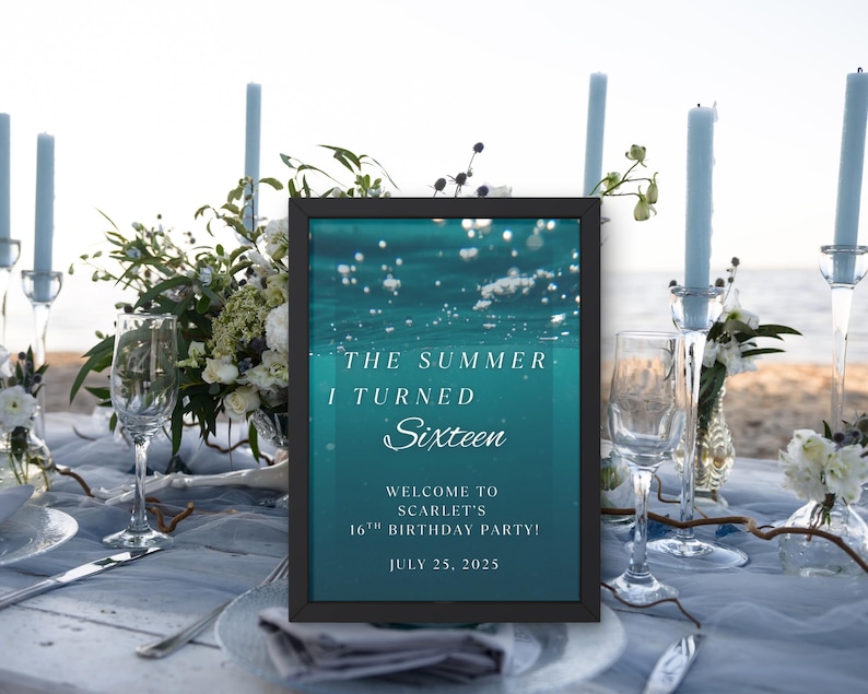 The Summer I Turned Pretty - Birthday Sign Template - Includes Two ...