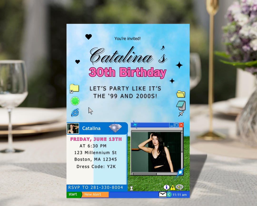 Y2K Windows Party Invitation - Etsy