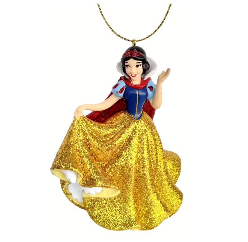 Princess Snow White Ornament Figure Figurine Gold Gown Christmas Gift ...