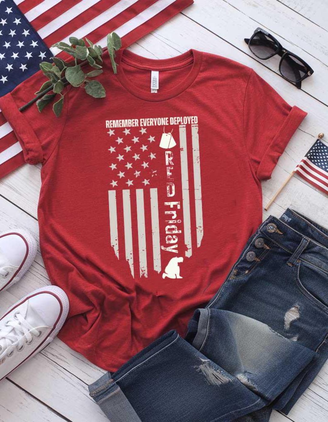 I Wear Red PNG SVG Remember Everyone Deployed, Red Friday USA Military ...