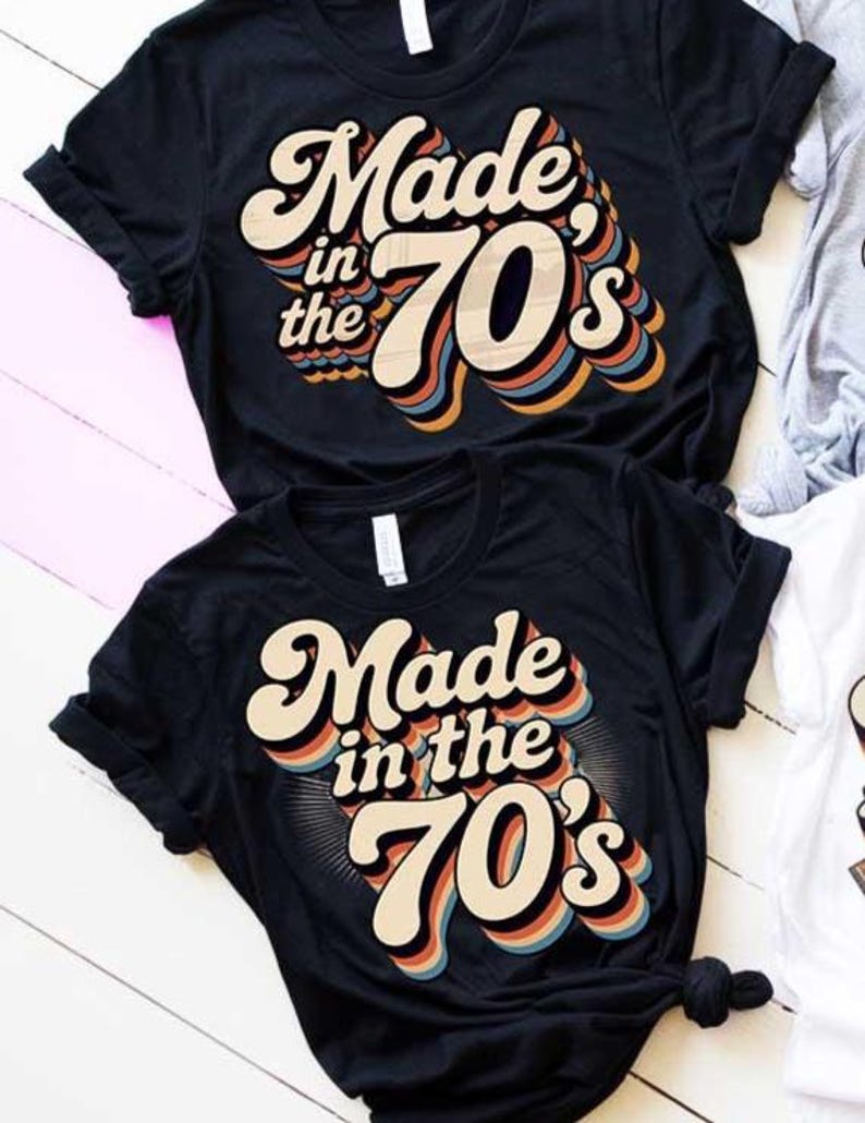 Retro SVG Made in the 70s PNG Groovy 70s Birthday Graphic for Cricut ...
