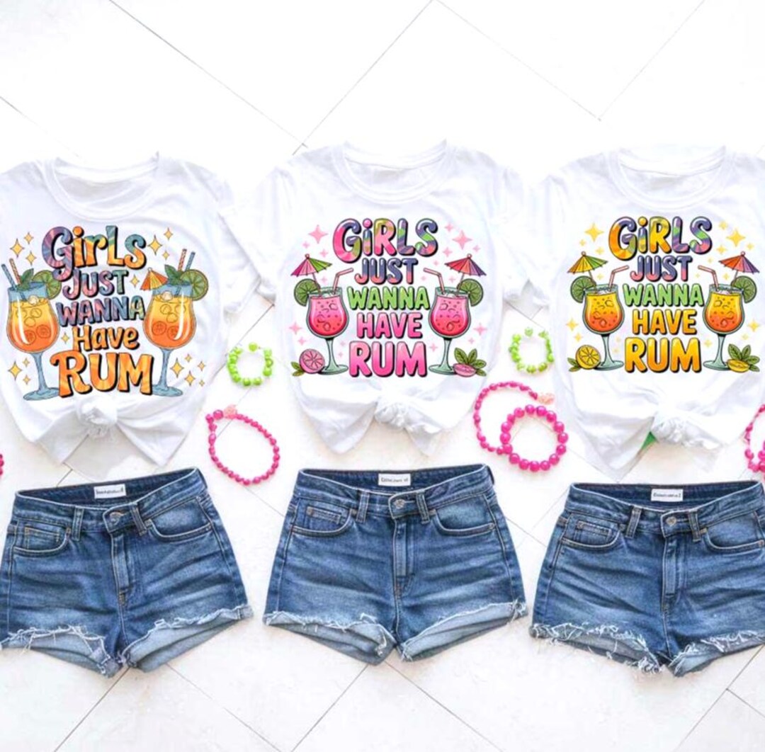 Girls Wanna Have Rum SVG PNG Bundle Funny Drinking Quote for Beach ...