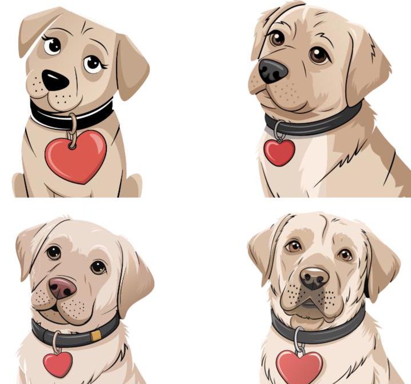 Cute Anime Labrador Retriever PNG | Adorable Golden Dog Cartoon SVG ...