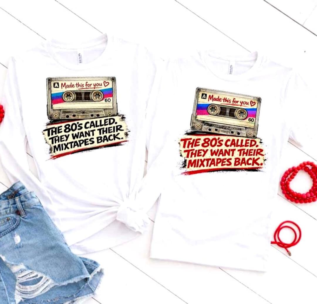 Funny 80s SVG PNG Bundle 2 Versions Music Mixtape Quote Png, Retro ...