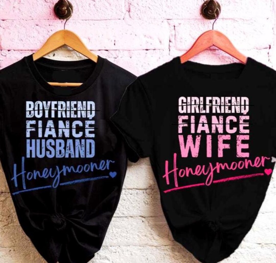 Bride SVG PNG Bundle, Honeymoon Matching Couple Shirts, Wife and ...