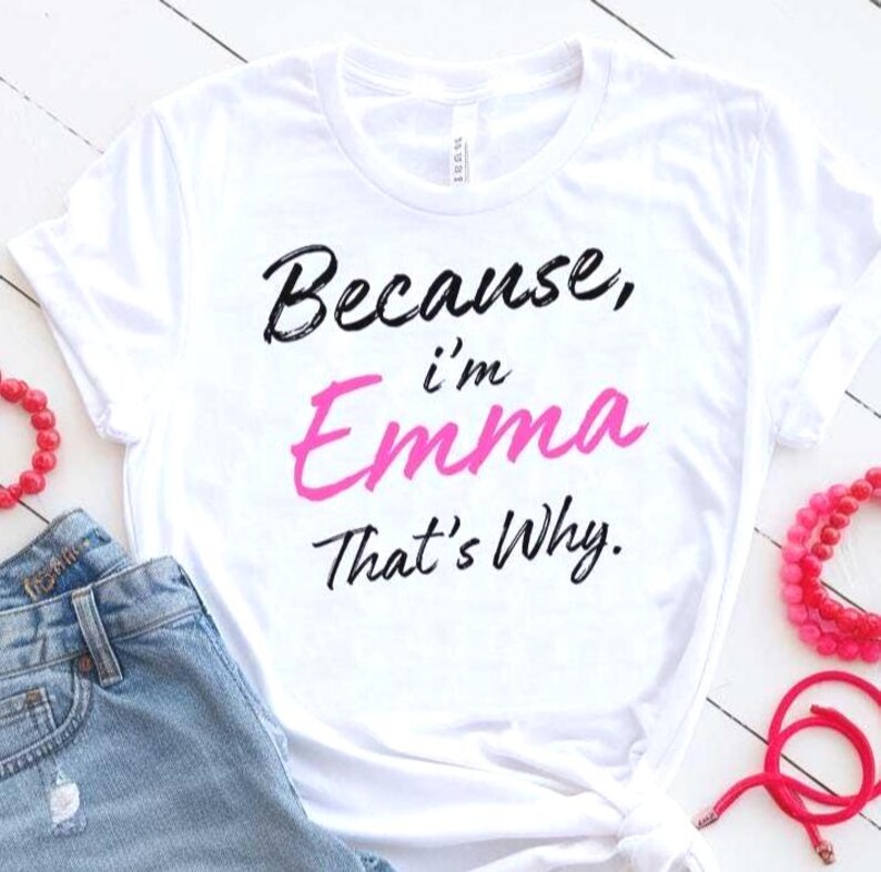 Name SVG PNG Emma Pink Handwritten Name, Personalized Girl Name Sassy ...
