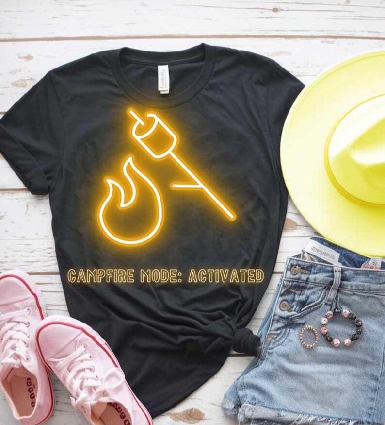 Camping SVG PNG Bundle Neon Campfire Mode Activated, Summer Camp ...