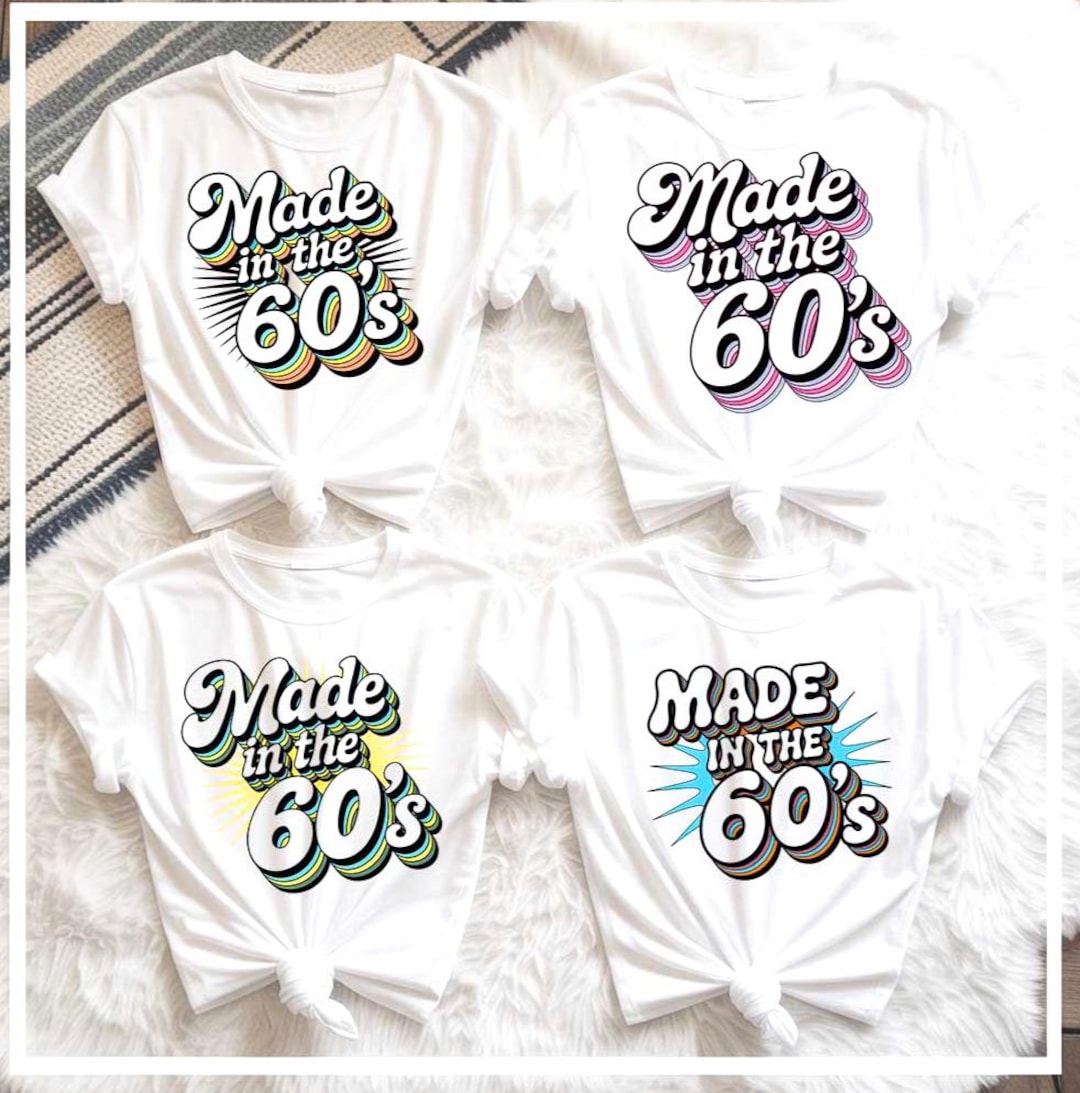 60s SVG Made in the 60s PNG Groovy Retro Birthday Graphic for Cricut ...