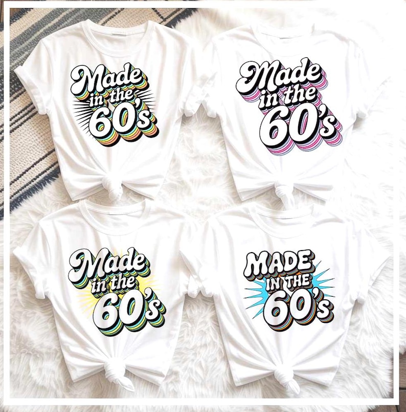 60s SVG Made in the 60s PNG Groovy Retro Birthday Graphic for Cricut ...