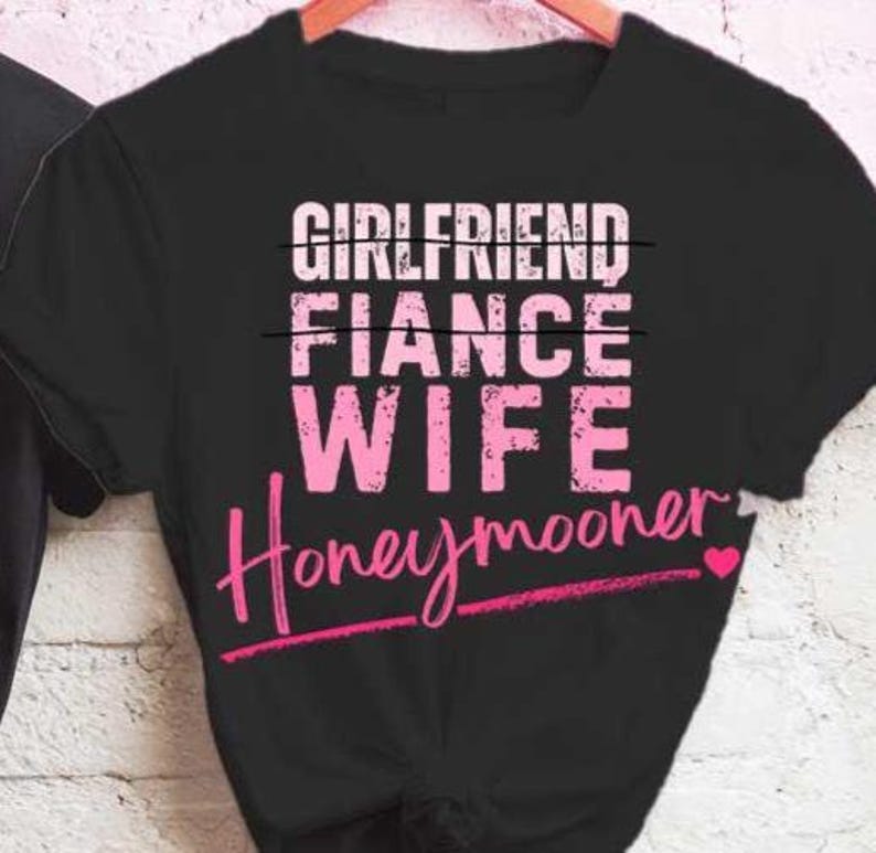 Bride SVG PNG Bundle, Honeymoon Matching Couple Shirts, Wife and ...
