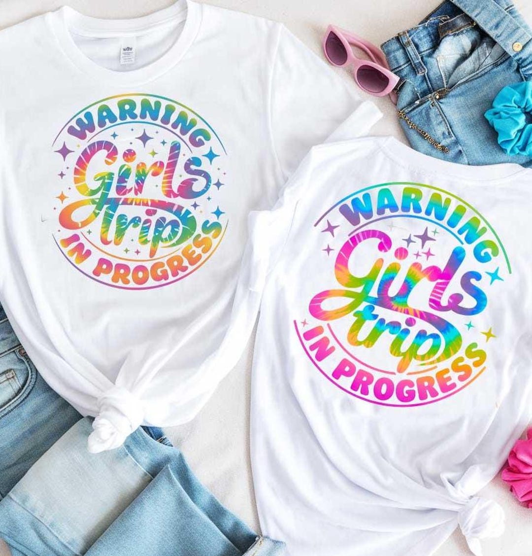 Girls Trip in Progress SVG PNG Neon Style Graphic for Cricut, Funny ...