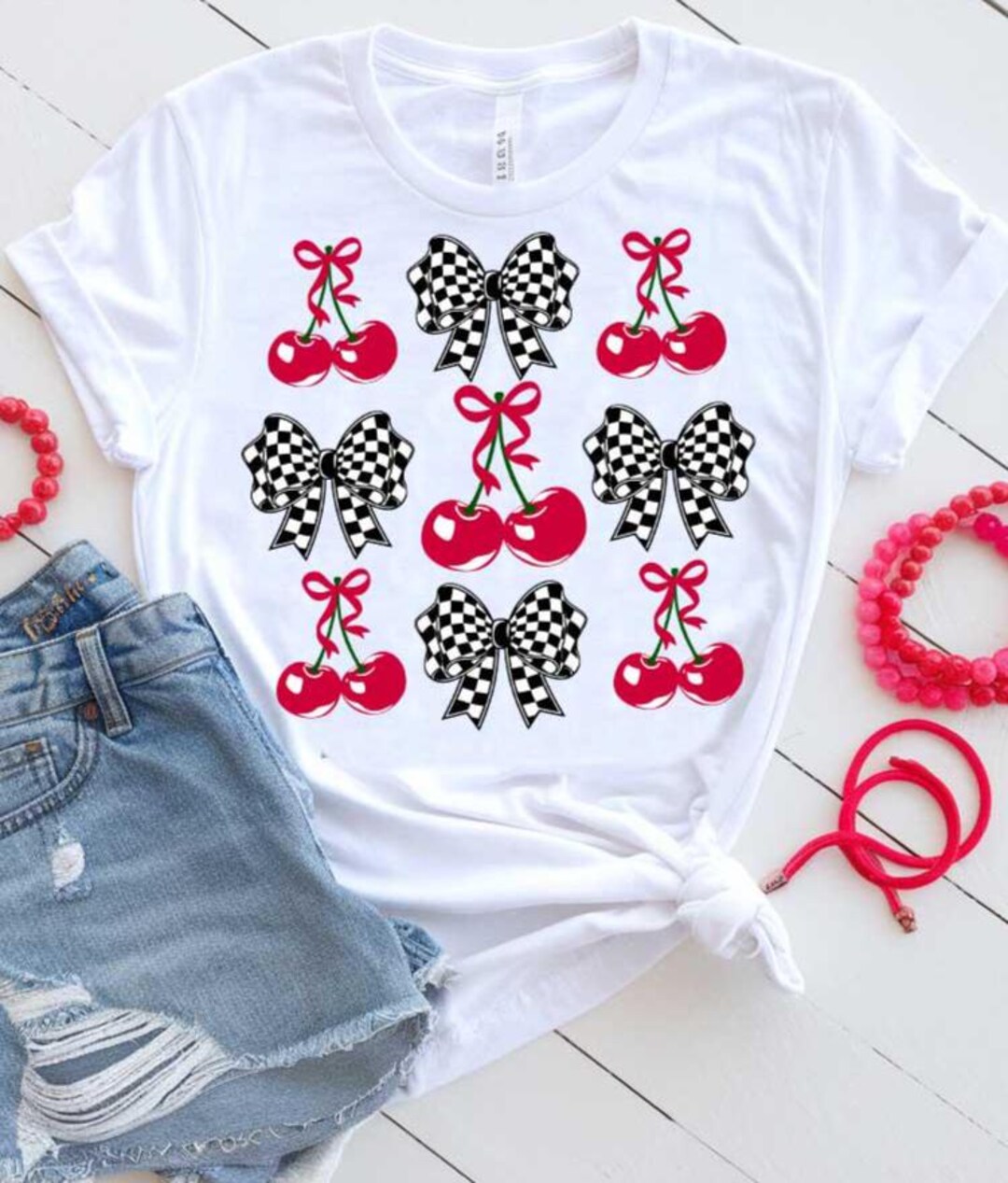 Cherry SVG PNG Checker Coquette Cherries Fruit Clipart Retro Aesthetic ...