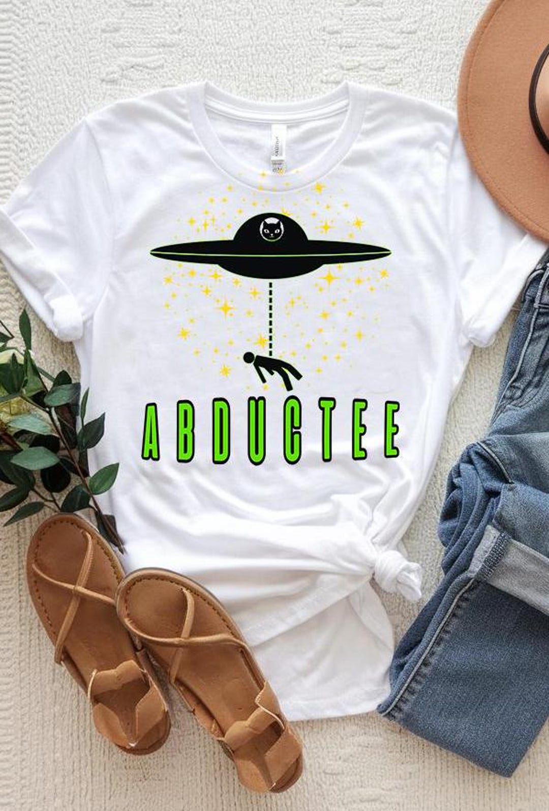 Alien Cat PNG – Funny Abduction Sci-fi UFO Abductee Design for Cat ...