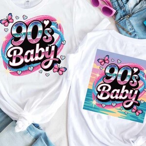 90s Baby SVG PNG Bundle Colorful Retro Graphics for Cricut, 90s ...