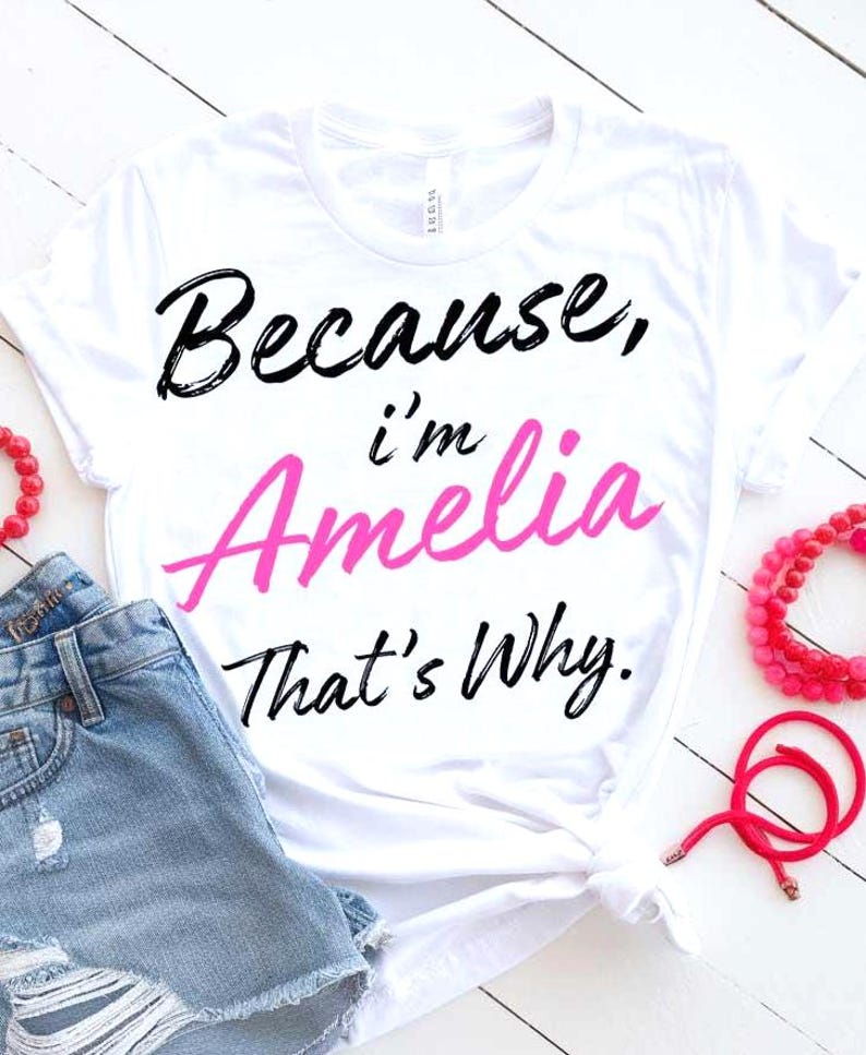 Amelia SVG PNG Pink Name Personalized Girl Name Shirt Graphics - Etsy
