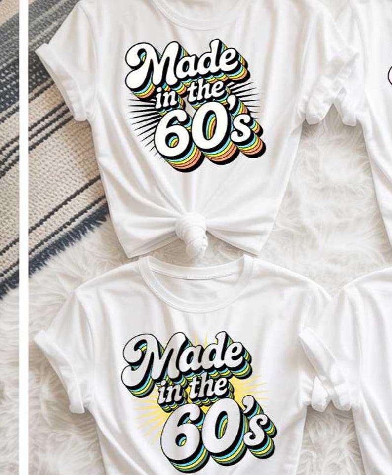 60s SVG Made in the 60s PNG Groovy Retro Birthday Graphic for Cricut ...