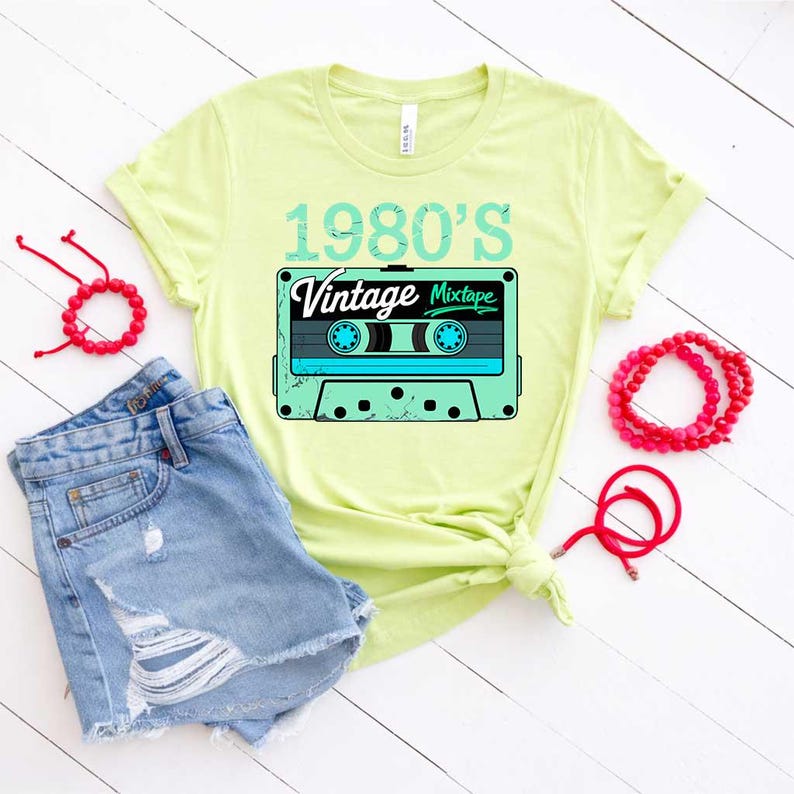 Music SVG PNG Bundle 2 Versions 80s Vintage Mixtape Cassette Mix and ...