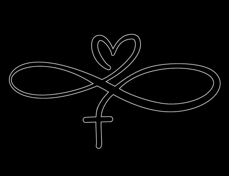 Faith SVG PNG Infinity Heart Cross Bundle, Christian Religious ...