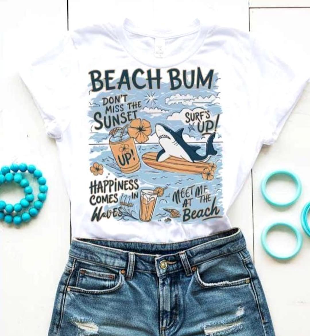 Beach Bum PNG SVG Summer Holiday Clipart Sun, Sand, and Surf Vibes for ...