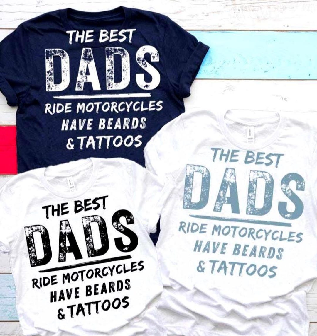 Biker SVG PNG Bundle, the Best Dads Ride Motorcycles Have Beards and ...
