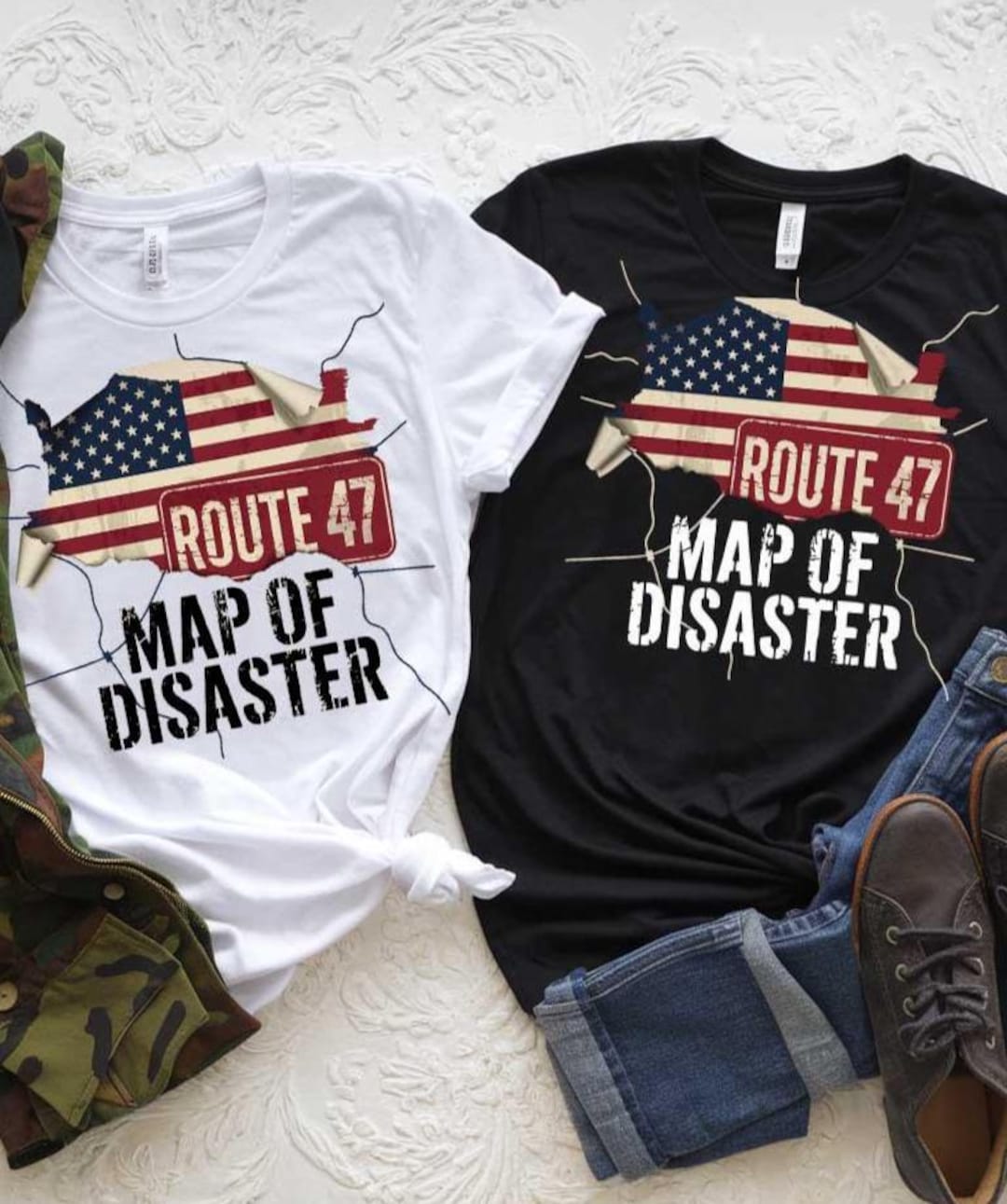 Route 47 Map of Disaster SVG PNG Anti-trump USA Graphic, Political ...
