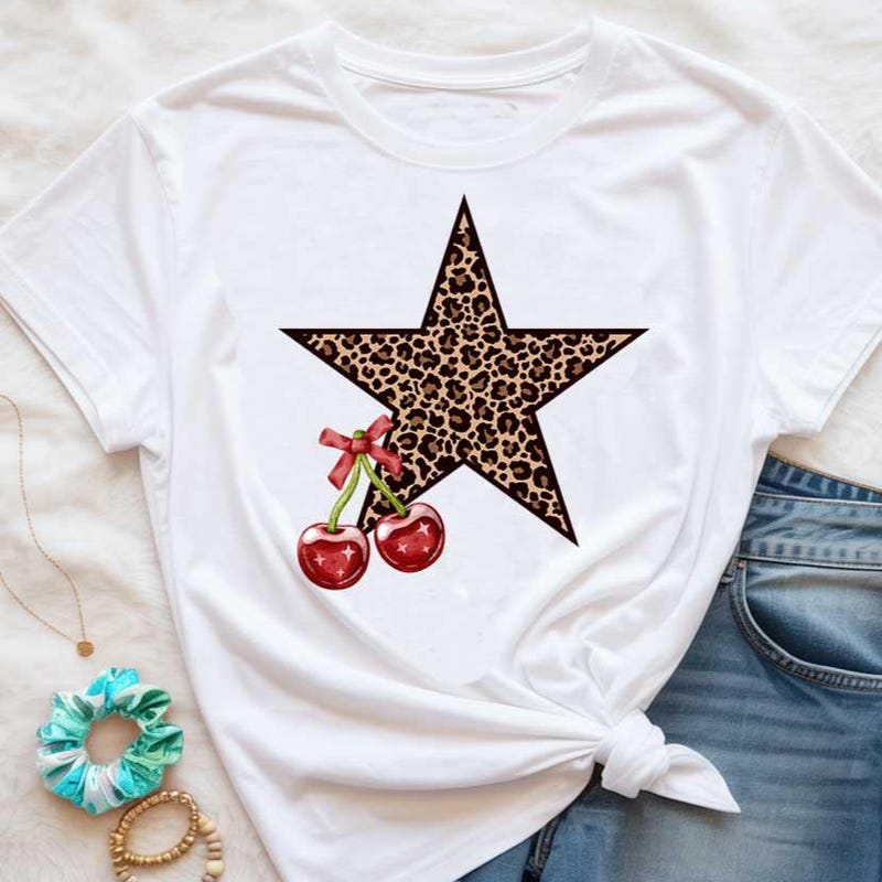Leopard Print Star Print - Etsy