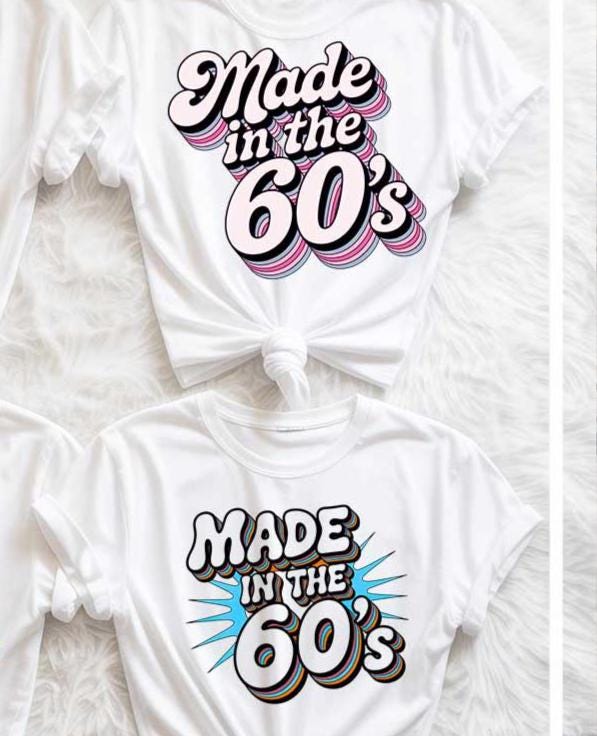60s SVG Made in the 60s PNG Groovy Retro Birthday Graphic for Cricut ...