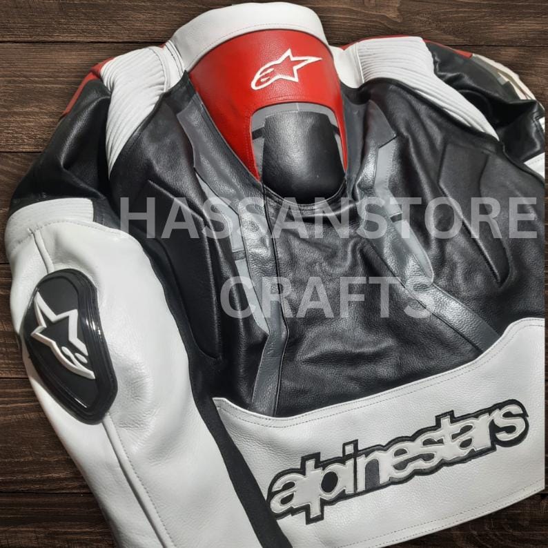 Alpinestars Mens Leather Motorcycle Motogp Racing Armour Safety Jacket ...