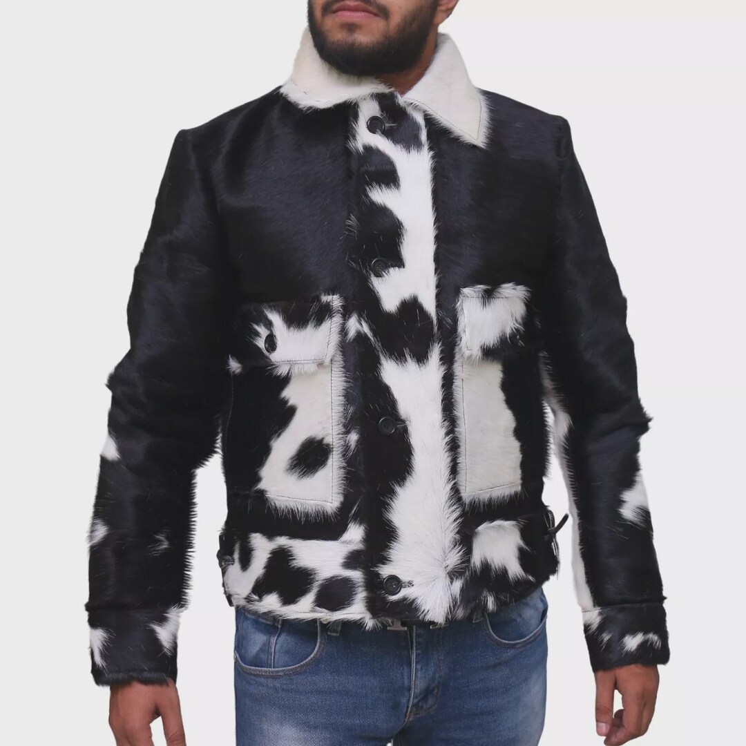 Cowhide Jacket Mens - Real Hair on Western Pony Hair Jacket - Etsy