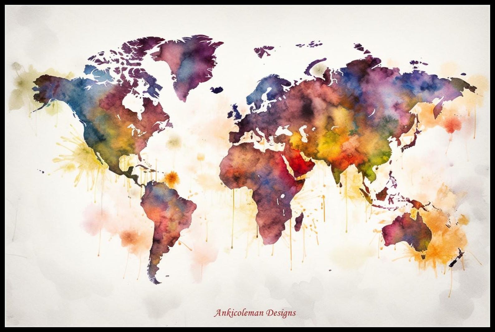 Map of the World Map - Counted Cross Stitch Patterns Printable Chart ...