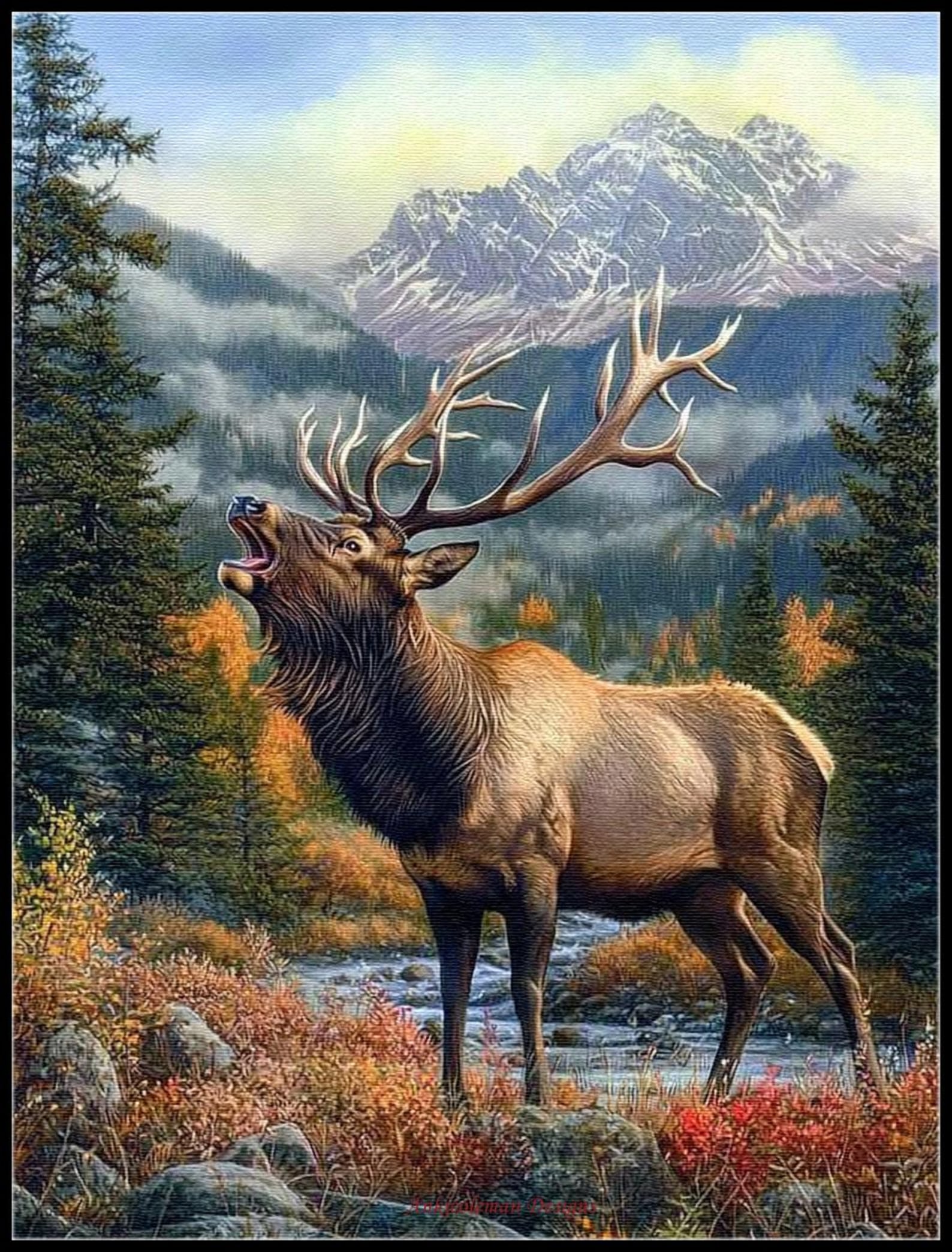 A Majestic Elk 3 - Counted Cross Stitch Patterns - Printable Chart PDF ...