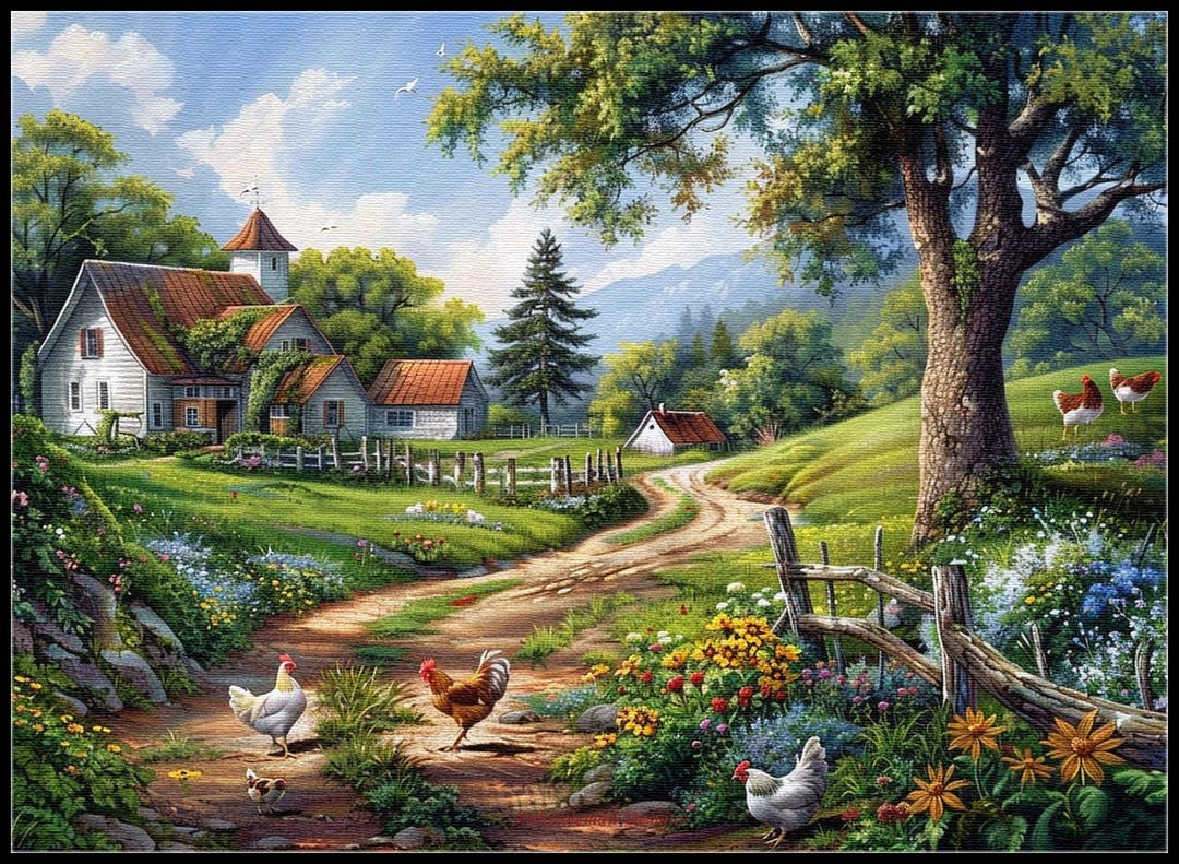 Farm Country - Counted Cross Stitch Patterns - Printable Chart PDF ...