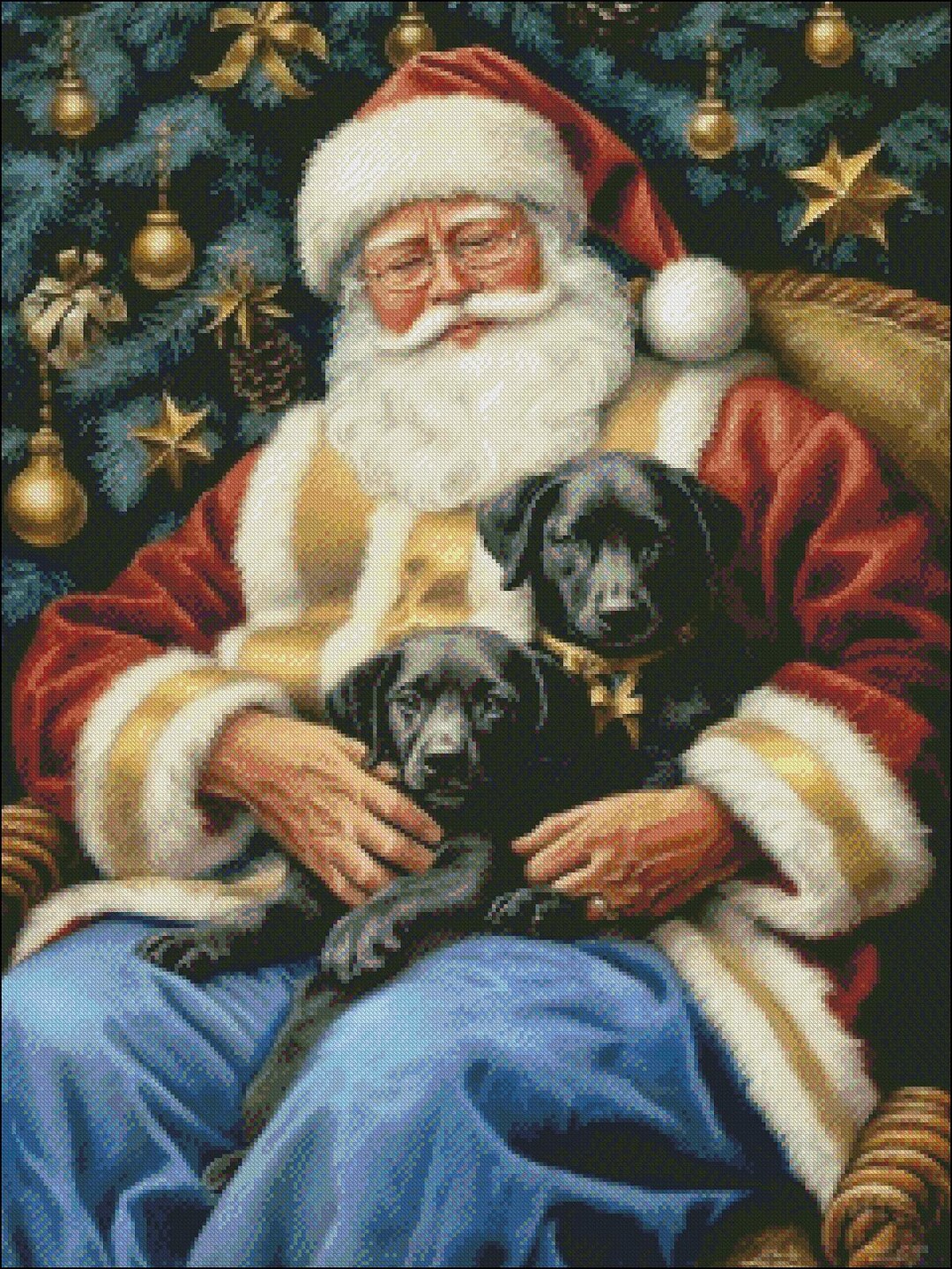 Cross Stitch Kit - Santa’s Nap 2 - Santa Cross Stitch Pattern - DIY ...