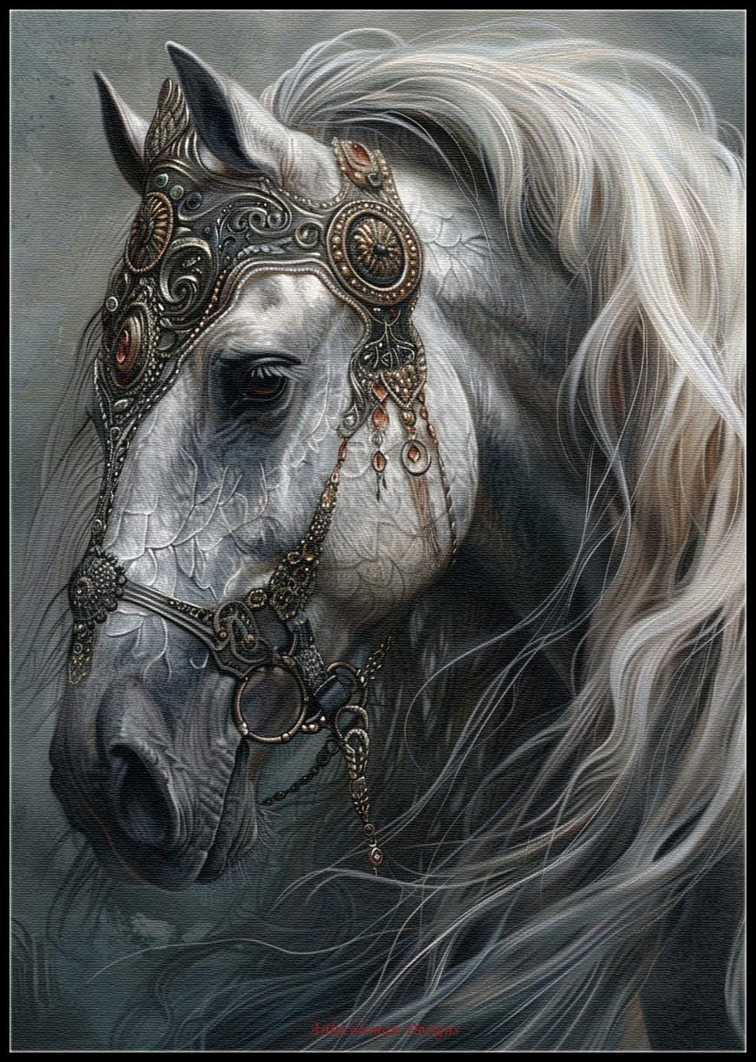 Andalusian Horse 3 - Counted Cross Stitch Patterns - Printable Chart ...