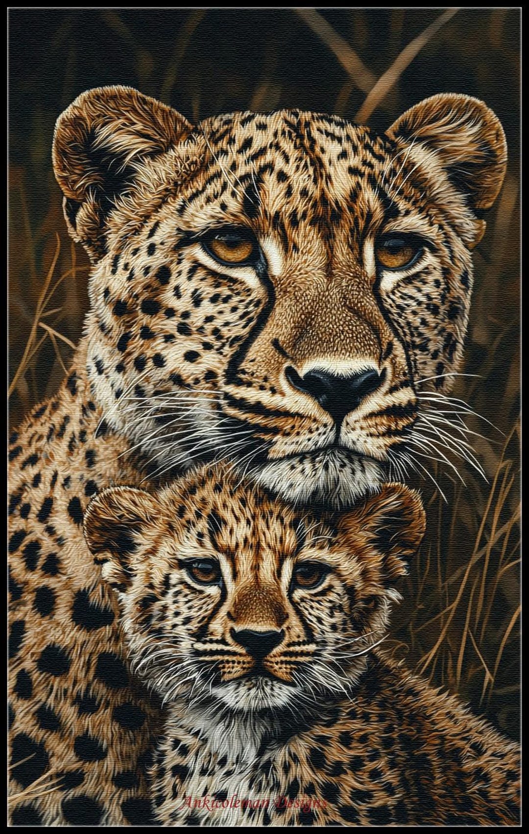 Mother and Cub 2 - Cross Stitch Patterns - Printable Chart PDF Format ...