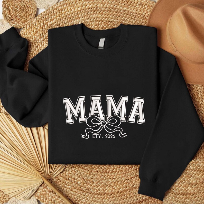 Embroidery Design File: Mama Est 2026 Embroidery, Mama Varsity, Mama ...