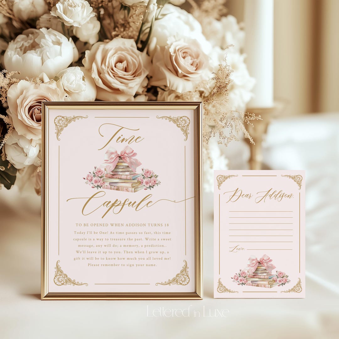 One for the Books Birthday Time Capsule | Chapter One Sign and Card ...