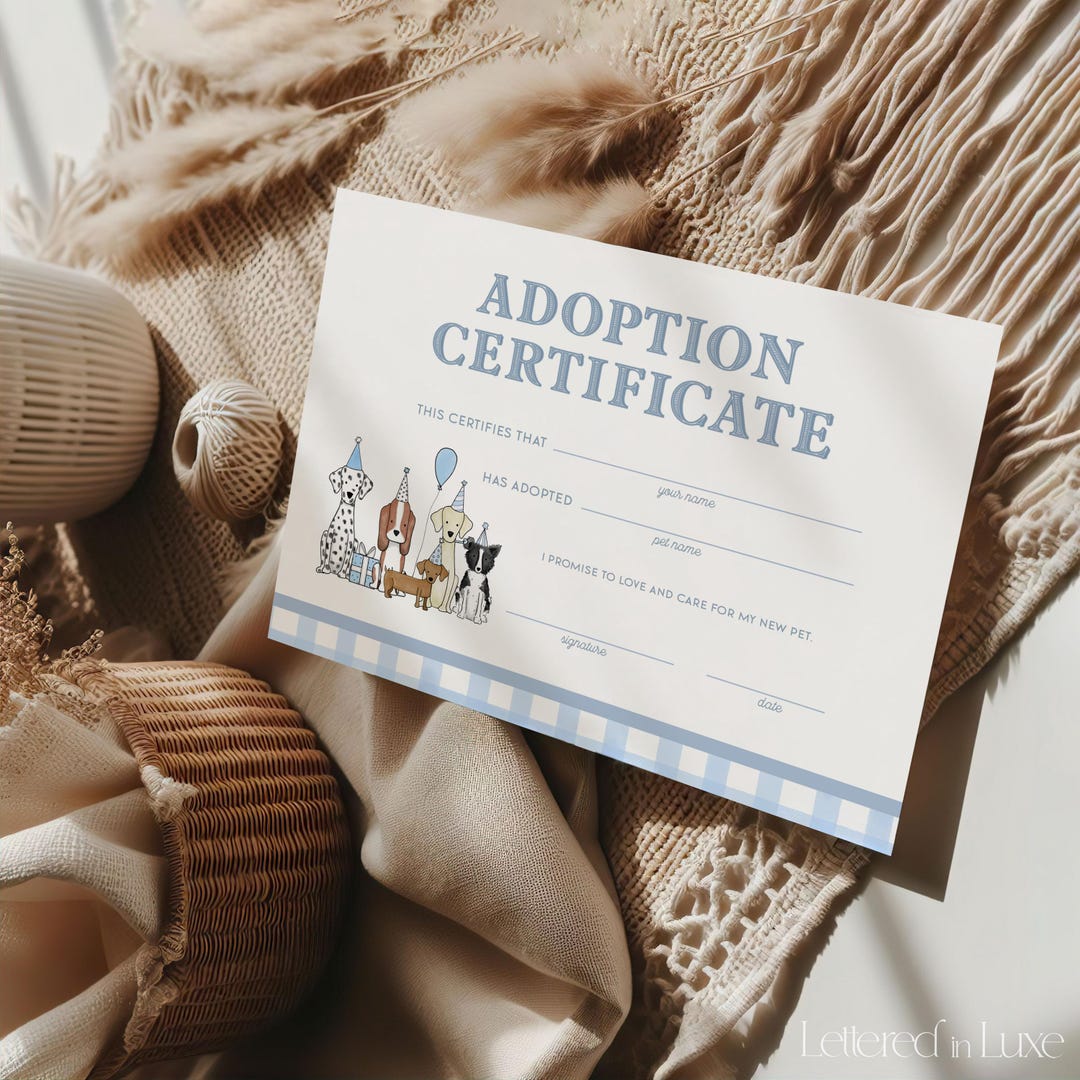 Dog Birthday Monthly Certificate Template | Lets Pawty Birthday ...