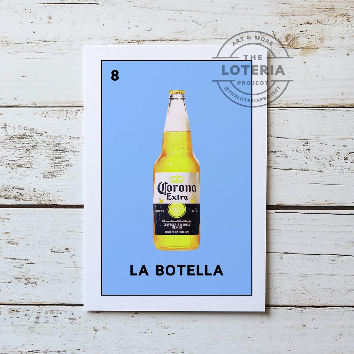 La Botella Cerveza Lotería Art Print – Mexican Folk Art, Traditional ...
