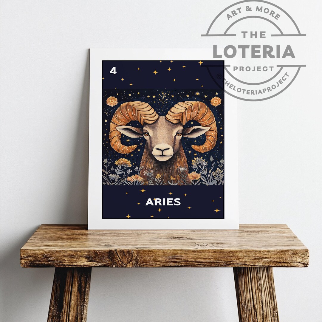 Aries April Birthdate Lotería Card– Custom Birthdate | Personalized ...