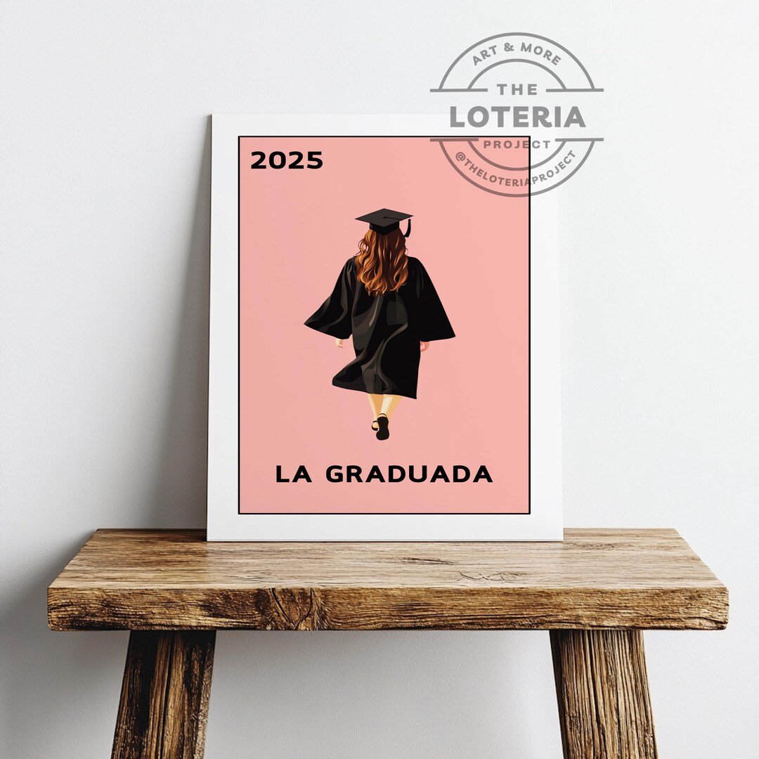 La Graduada Lotería Art Digital Download– Custom Graduation ...