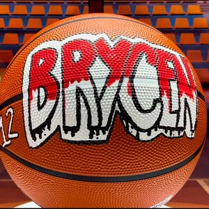 Hand Painted Basketball by Dunkart - Etsy