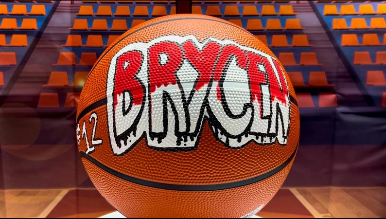 Hand Painted Basketball by Dunkart - Etsy