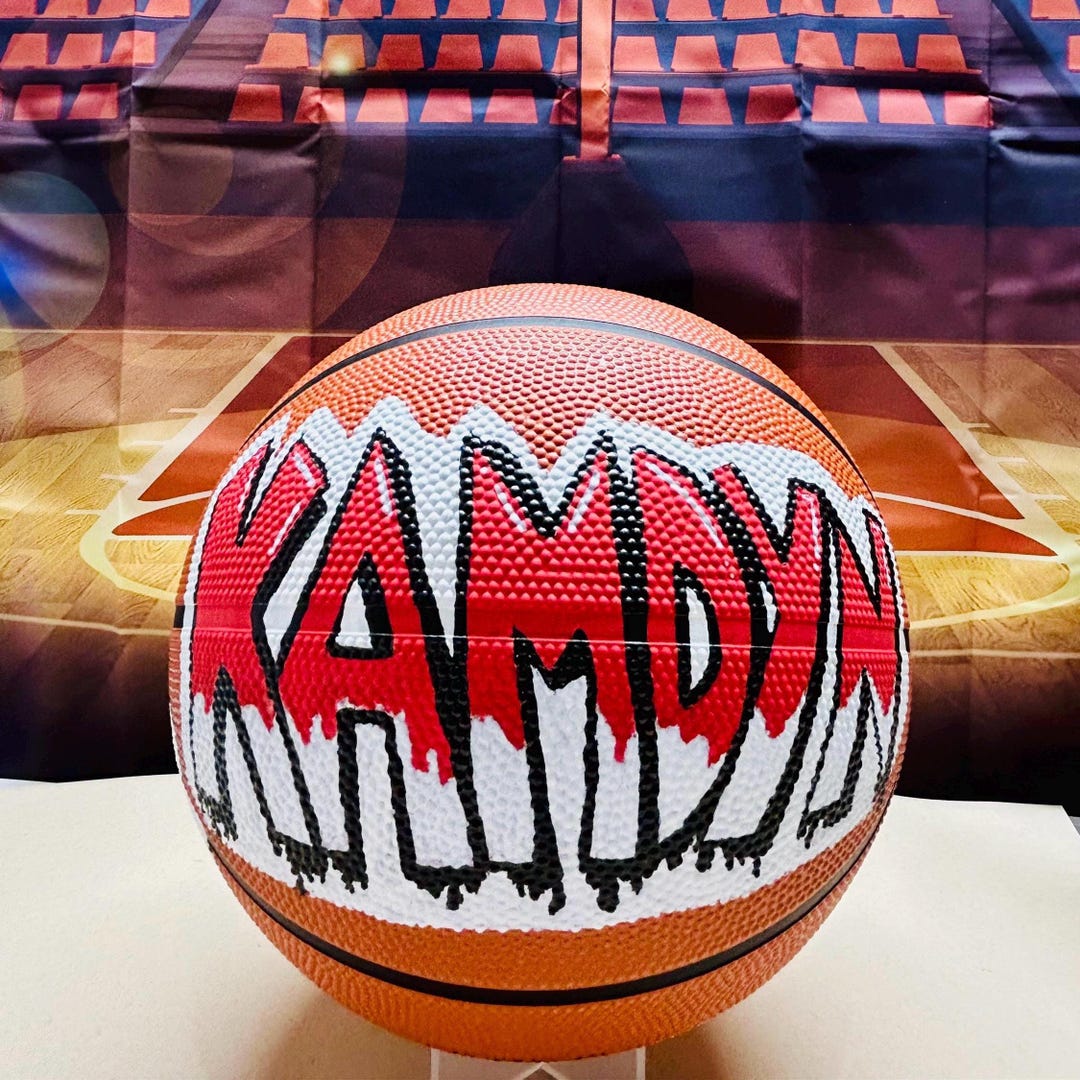 Hand Painted Basketball by Dunkart - Etsy