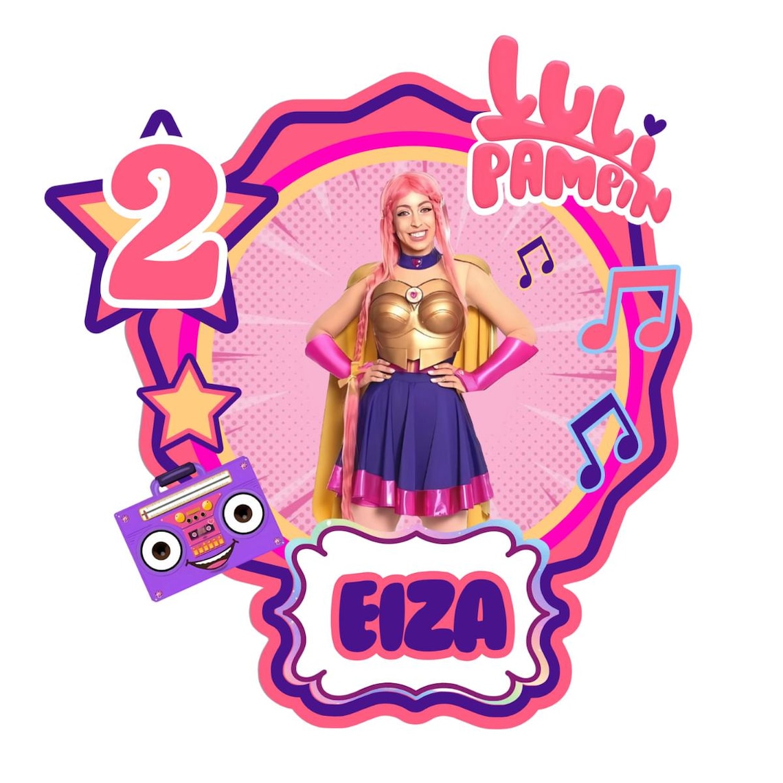 Luli Pampin Birthday Cake Topper – 3D Layered & Personalized With Name ...