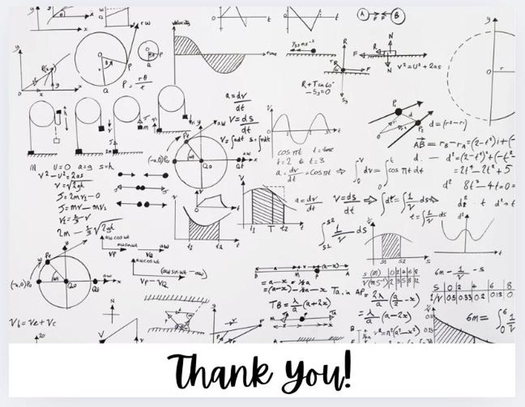 Math Teacher Thank You Postcard to Send to Students - Etsy